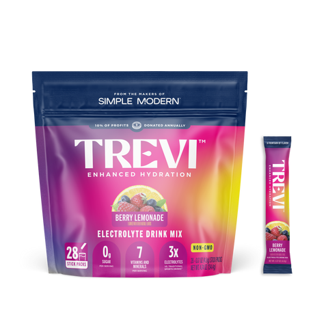 28 Count Sugar Free Berry Lemonade Electrolyte Drink Mix – Trevi
