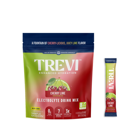 8 Count Sugar Free Cherry Lime Electrolyte Drink Mix – Trevi